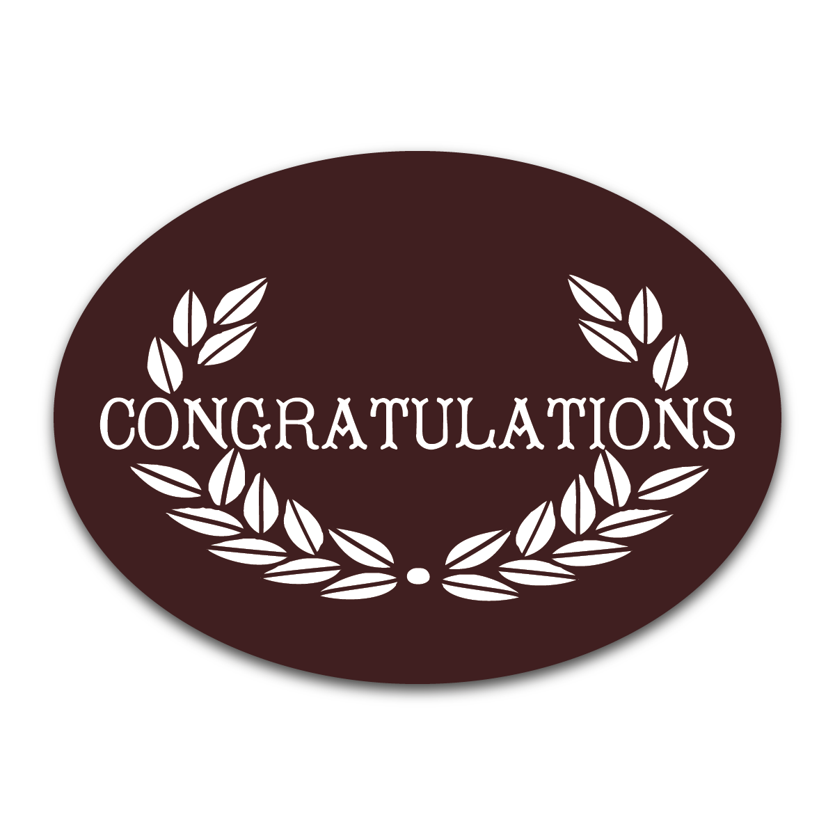 Congratulations Large Oval Chocolates – Sweet Swiss Confections