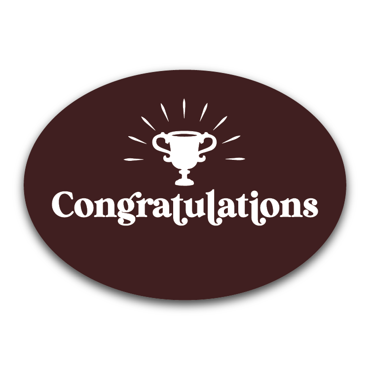 Congratulations Trophy Chocolates — Sweet Swiss Confections