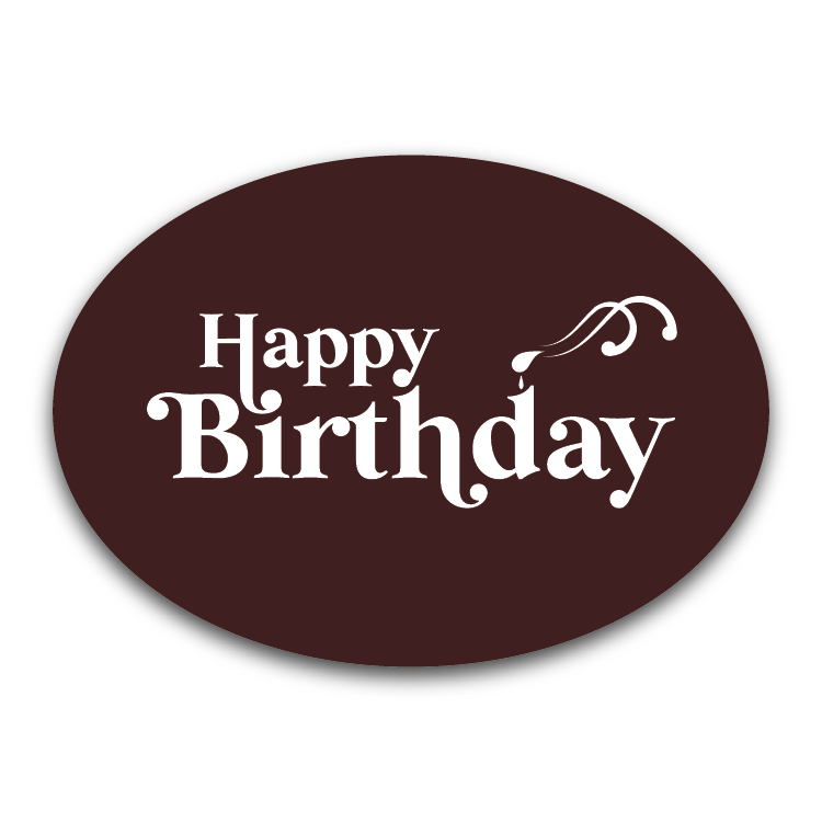 Happy Birthday Large Oval Candle — Sweet Swiss Confections